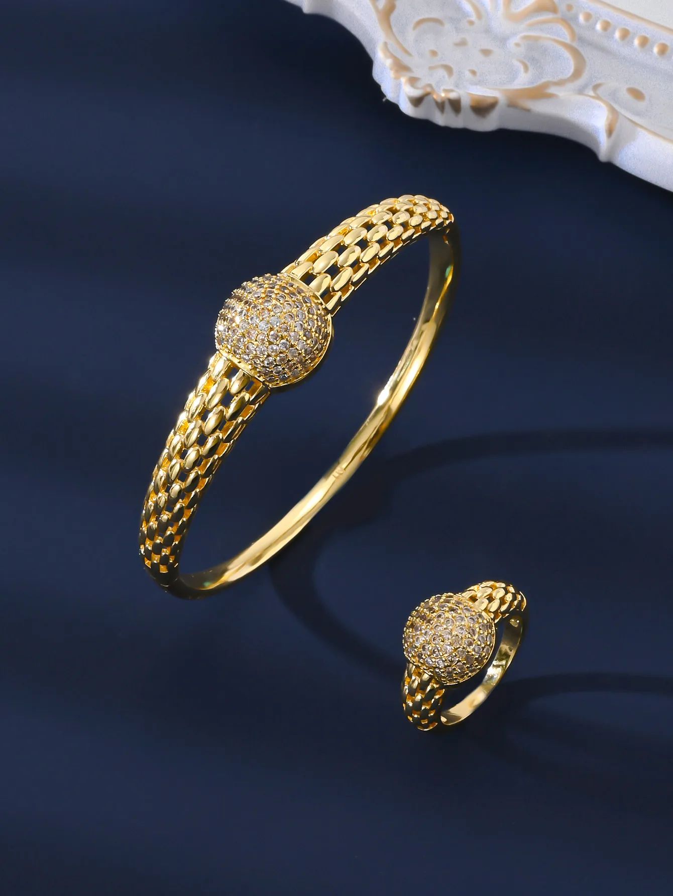 MEIZI Jewelry 18k Gold Plated Fashion Jewelry Necklaces Zirconia ...