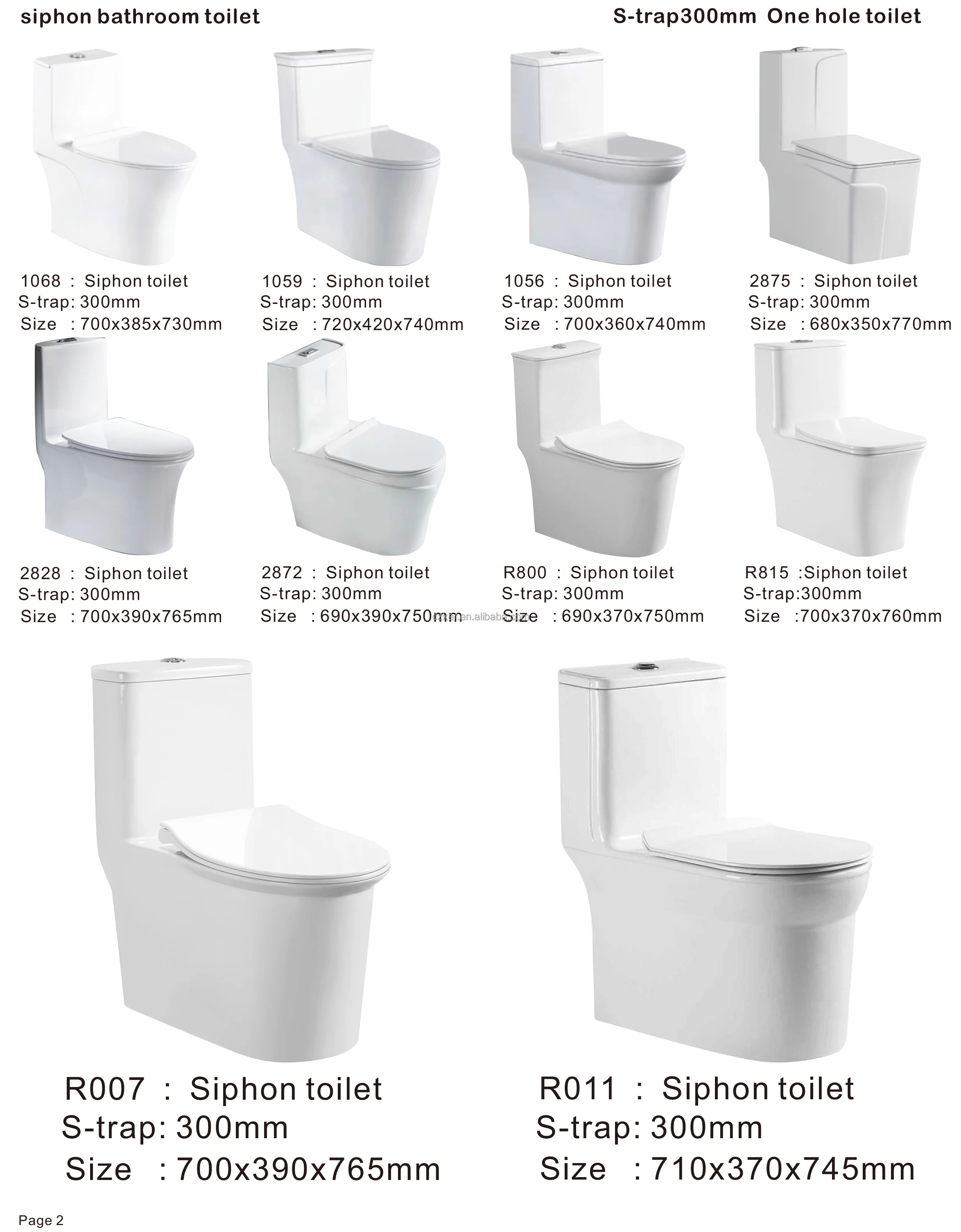 Colombian Market Shower Room Toilet Oem Commode S-trap 300mm Nightstool ...