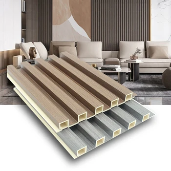 Desain Modern Panel Dinding Bergalur Pelapis Dinding Eksterior 3d ...