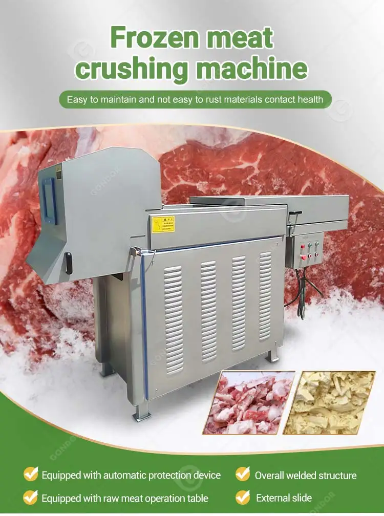 Mutton Beef Meat Block Breaking Cutter Cube Crusher of Cut Frozen ...