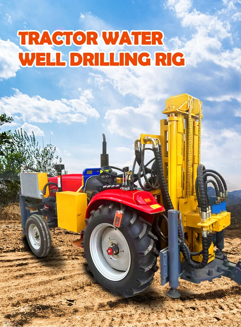 Tractor Mounted 200m Water Well Drilling Machine Diesel Power Core Well ...