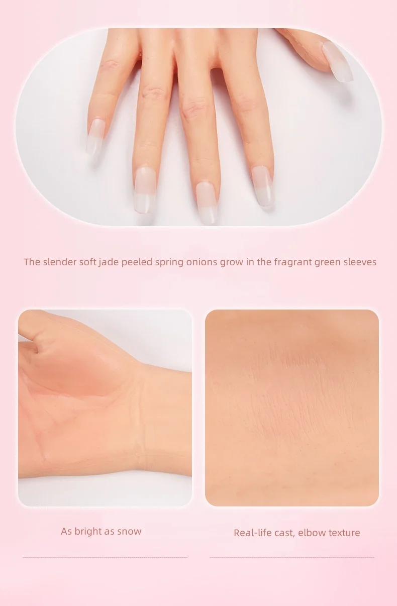 Realistic Silicone Prosthetic Hands for Manicure Training
