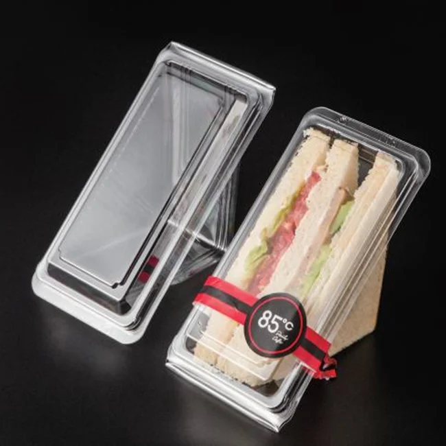 High Quality Disposable Transparent Triangle Pet Food Containers ...