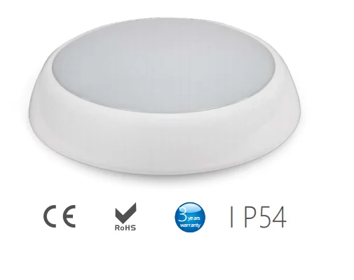 Factory Supply Surface Mounted 16w 20w 24w Ip54 2d Round Led Bulkhead ...