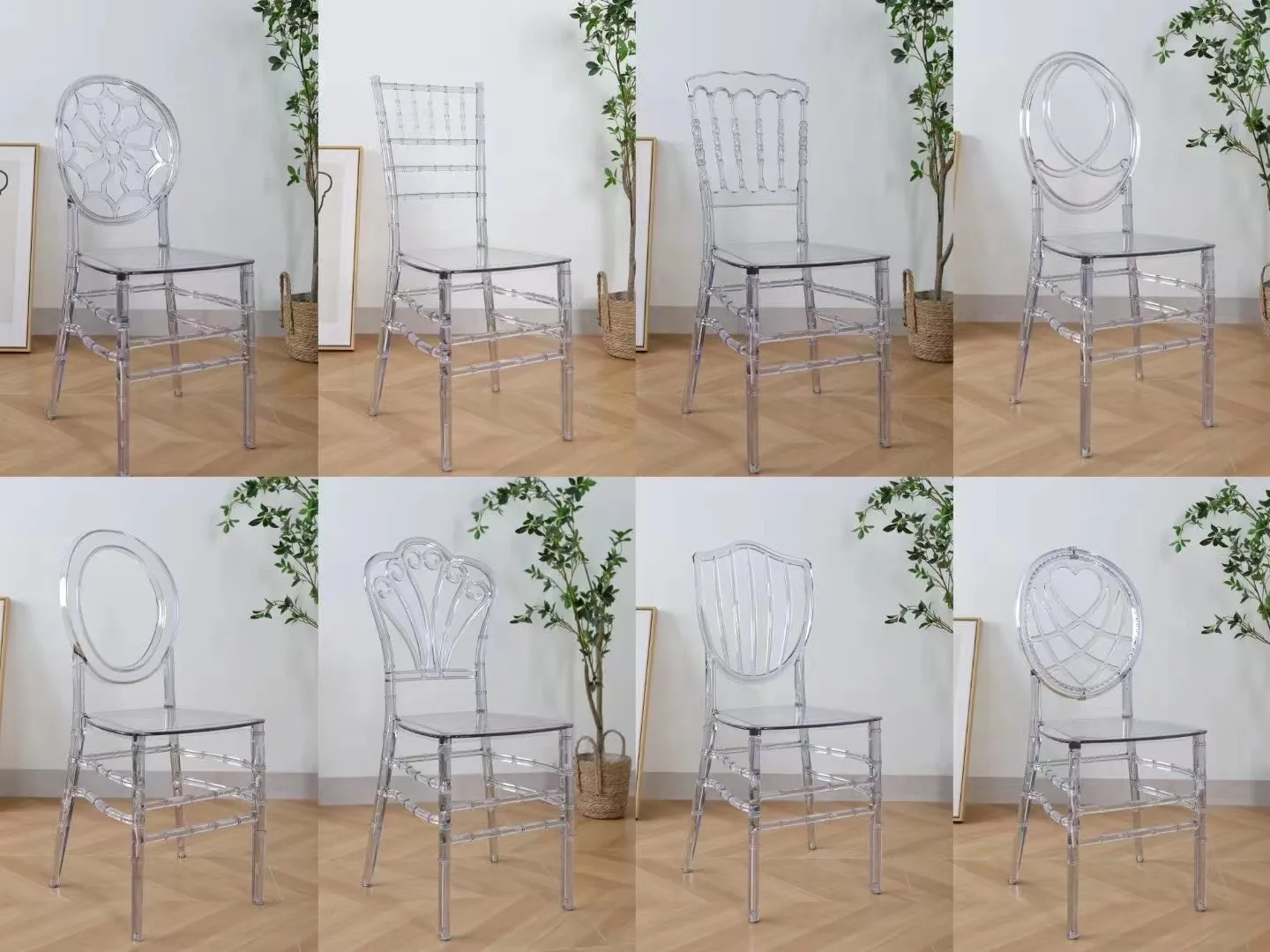 Hotel Furniture - Transparent Plastic Chairs for Events