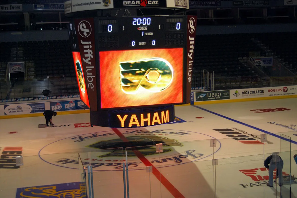 Center-hung Video Ring LED Sports Advertising - 4 Sided Scoreboard