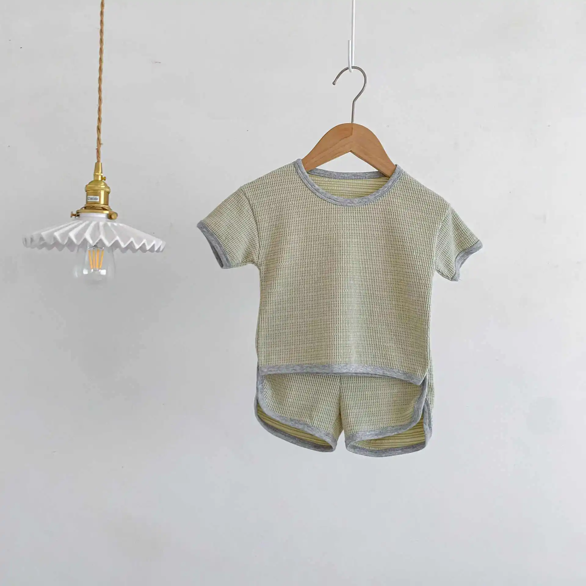 Summer Toddler Baby Boys Girls Waffle 2piece T-shirt Shorts Clothes ...