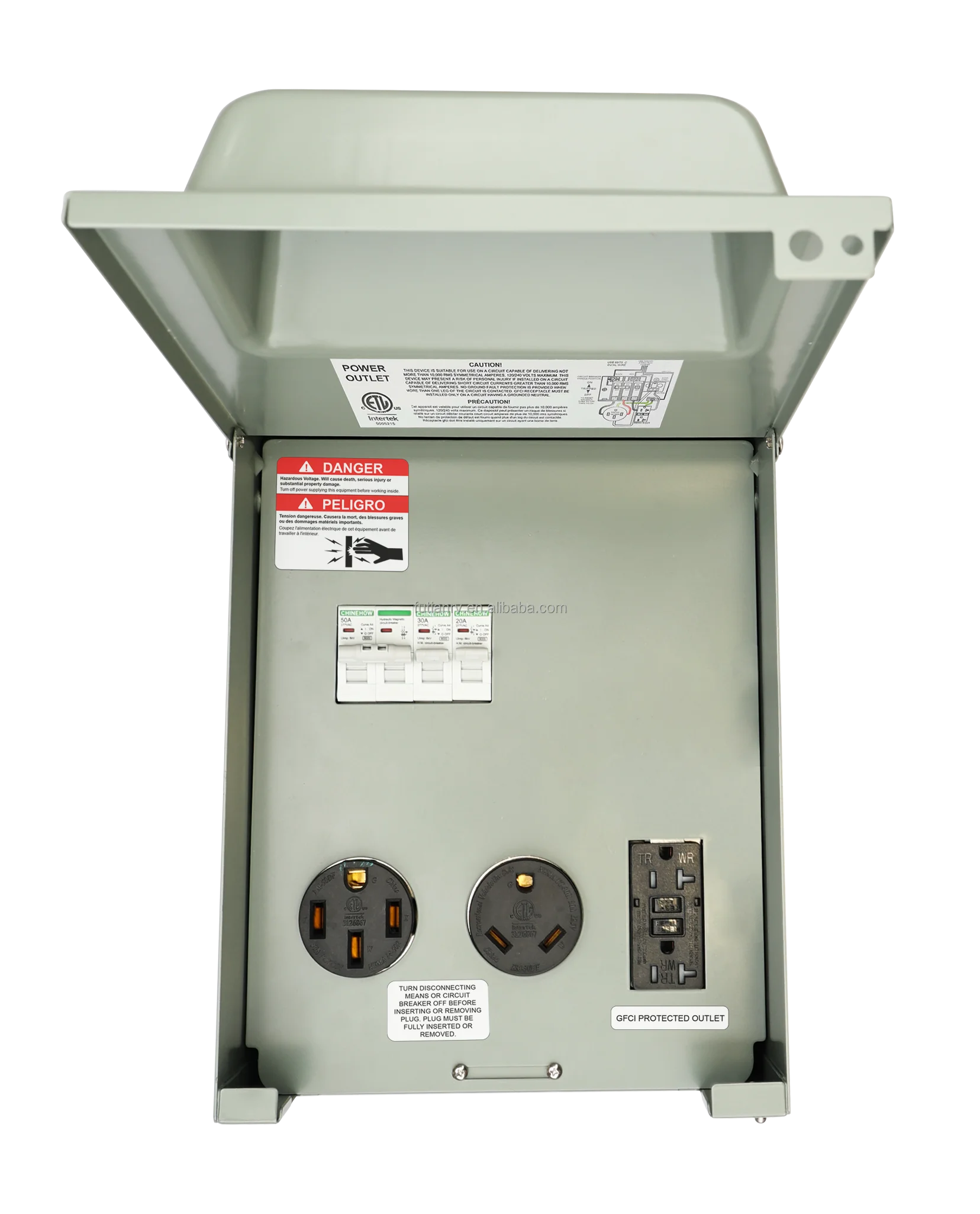 ETL Listed Temporary Power Outlet Panel, With 20, 30, 50 Amp Outlet ...