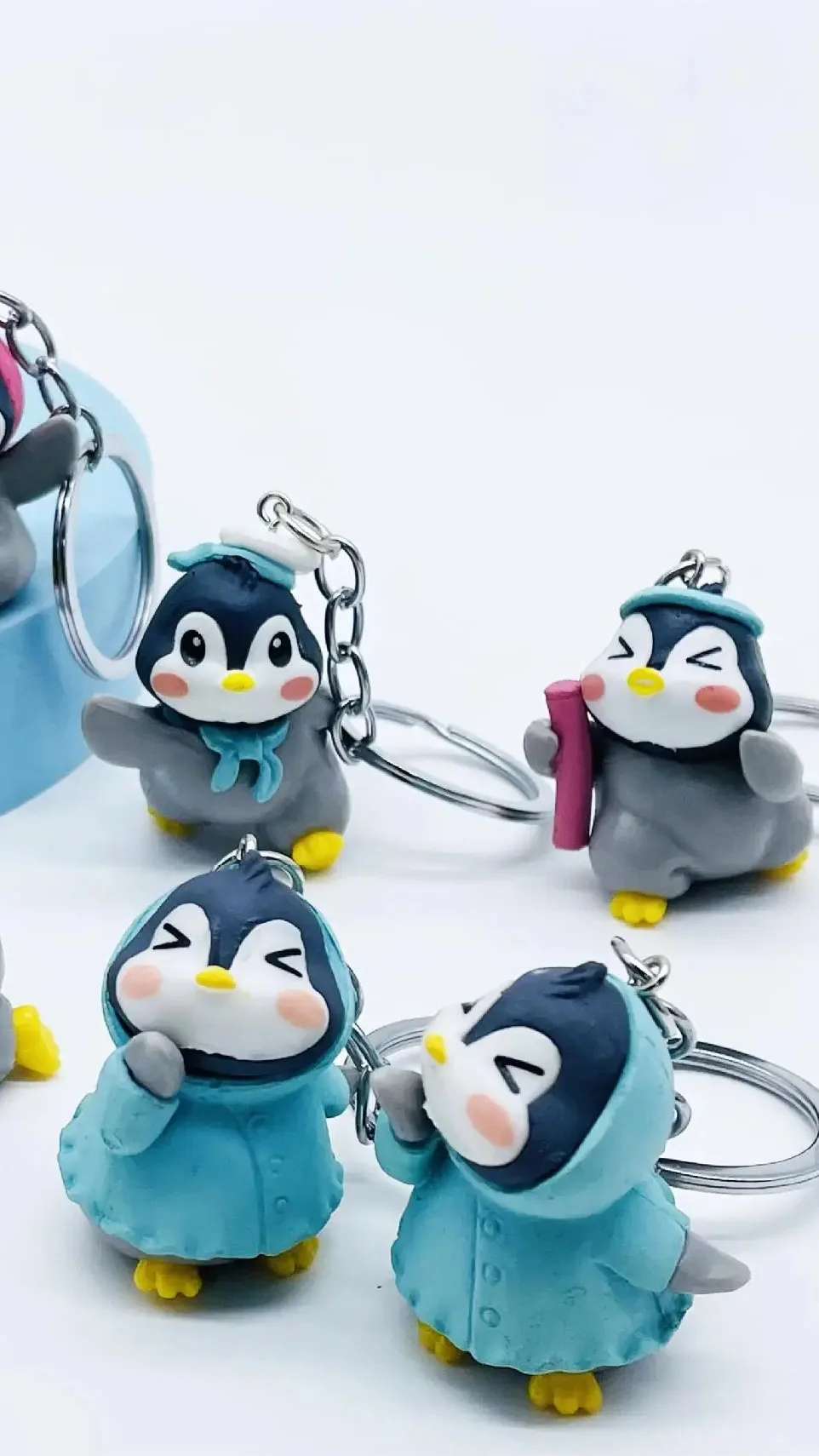 Cartoon Cute Little Penguin Keychain Creative Funny Penguin Doll Key ...