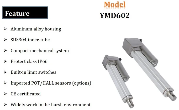 12v 24v Brushed DC Motor 50mm 100mm Stroke Fully Enclosed Waterproof ...