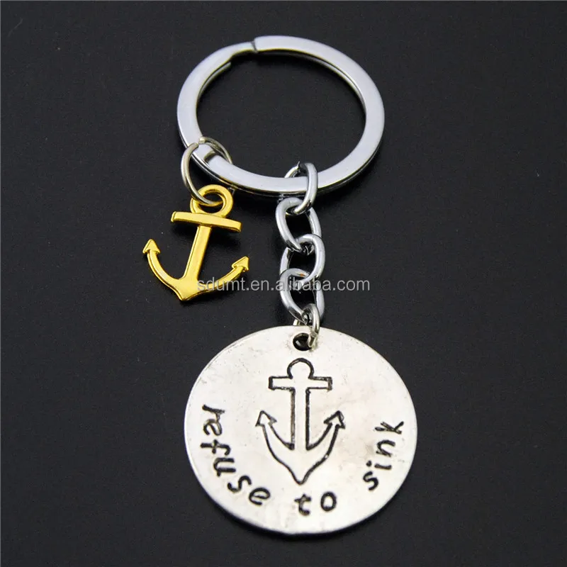 Fashion Key Ring Hip Hop Arrow Fish Hook Creative Handmade Alloy Fish ...