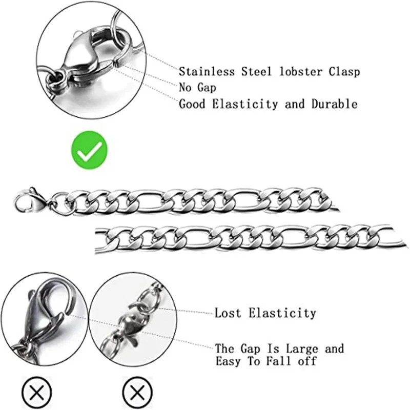 Gold Heavy Wholesale Stainless Steel Nk Chain Punk Necklace 3:1 Popular ...