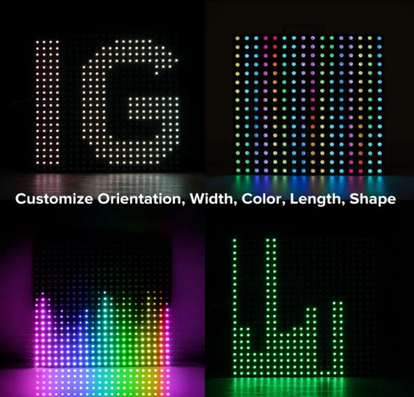 New Ws2812b Strip Panel Programmable Digital Wifi Smart Led Matrix ...