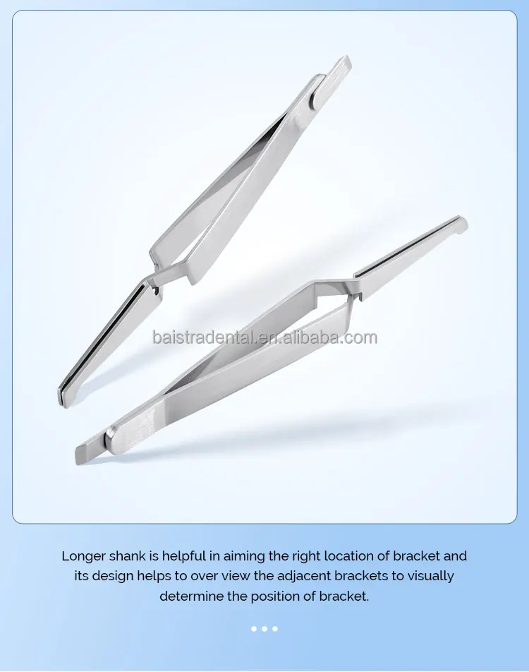 Dental Bracket Tweezers Orthodontic Reverse Action Serrated Dentistry ...