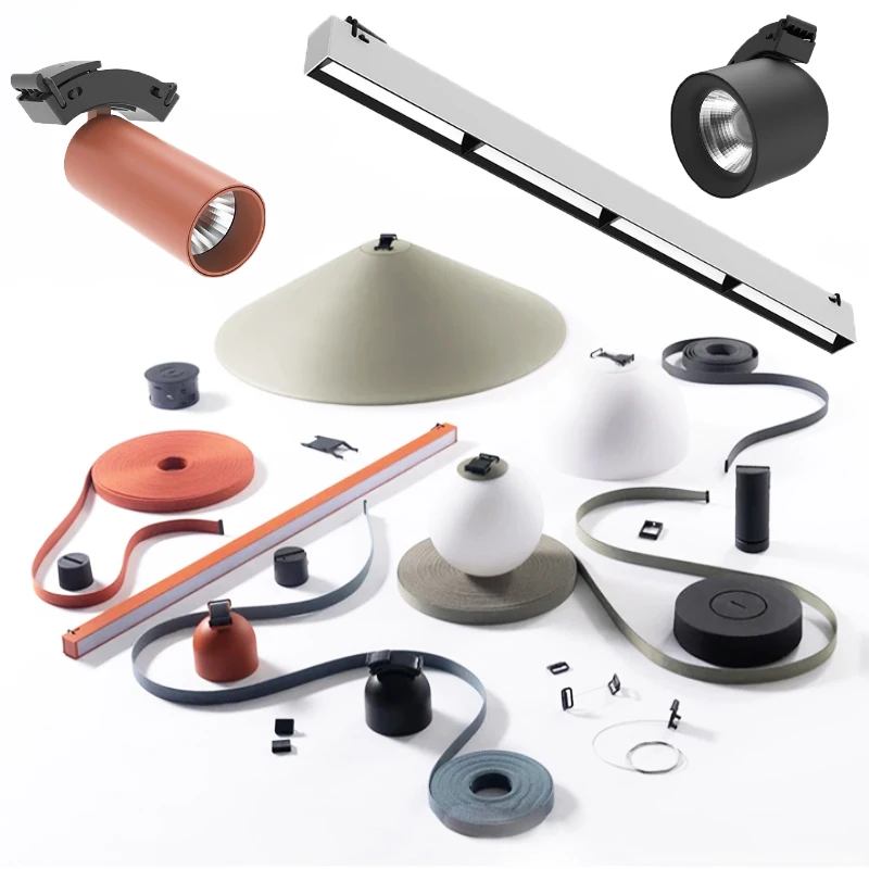 Modern 24V DC Indoor LED Linear Flexible Belt Track Light Free Angle ...