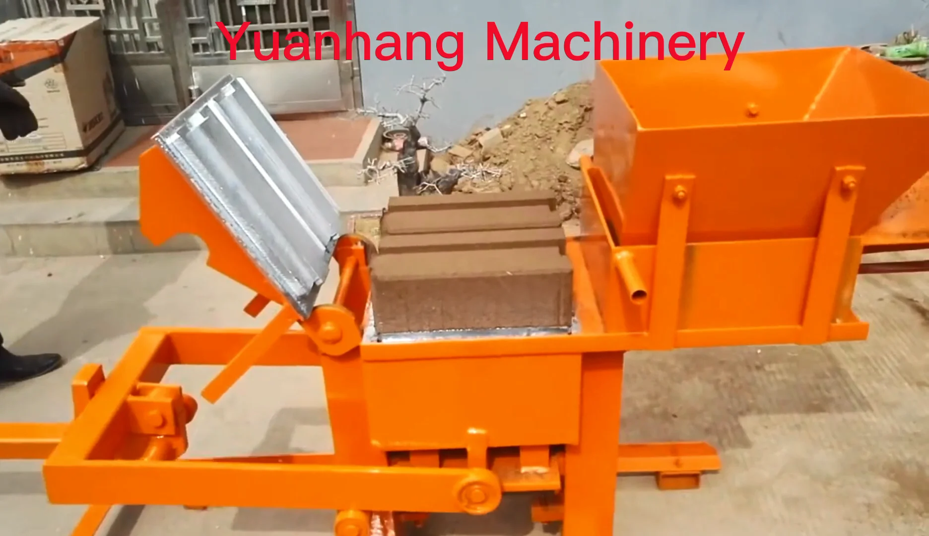 Small Manpower Manual Diesel Interlocking Brick Press Price Manual Clay ...