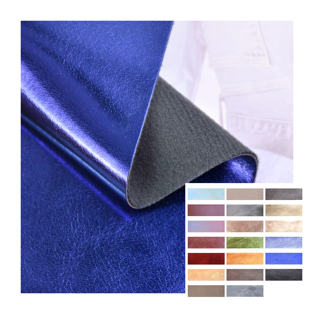 20 Colour Shiny Metallic Soft Lambskin Rexine Leather Pu Woven Backing ...