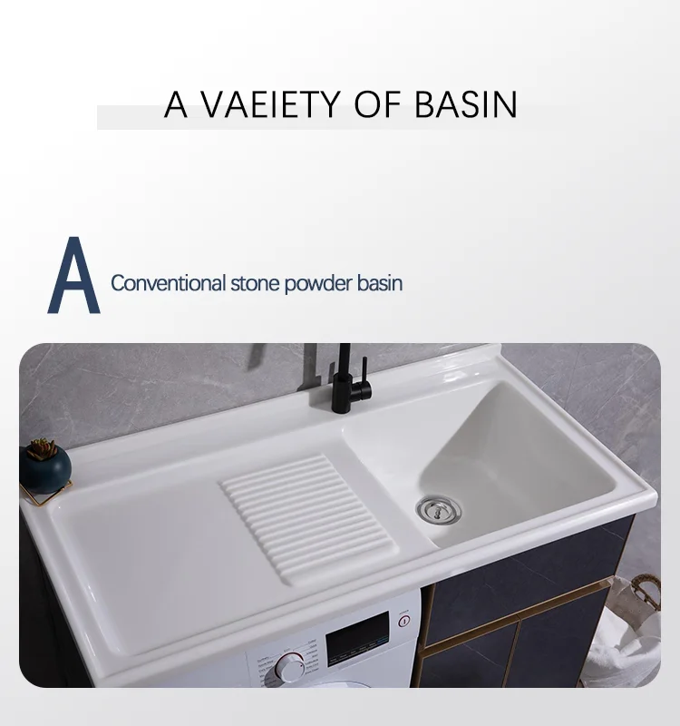 Modern Steel Laundry Sink Cabinet Set Factory Direct Hot Sale Wall ...