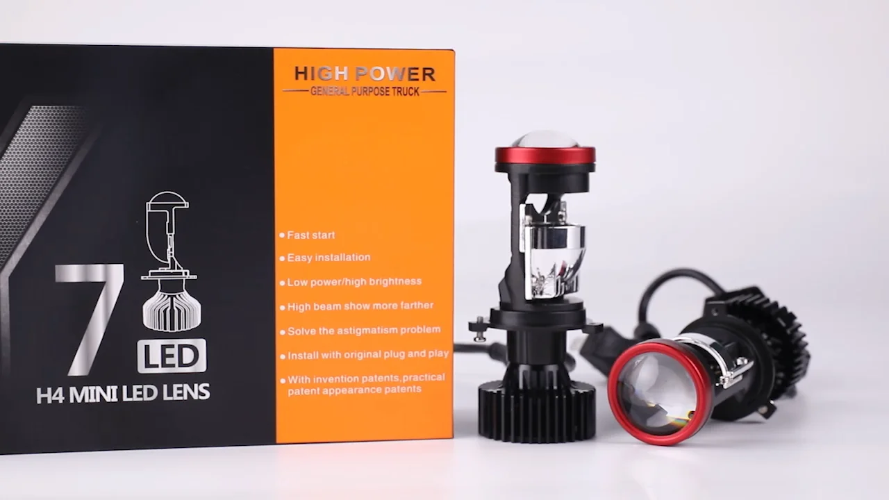 Gpne Y7 High Low Beam 6000k Mini Bi Led Projector Lens Motorcycle Car ...