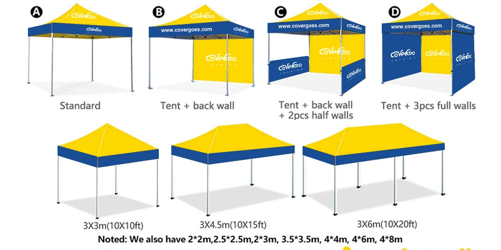 Custom 3x3 3x6 6x6 Outdoor Promotional 10x20 20x20 Oxford Cloth Heavy ...