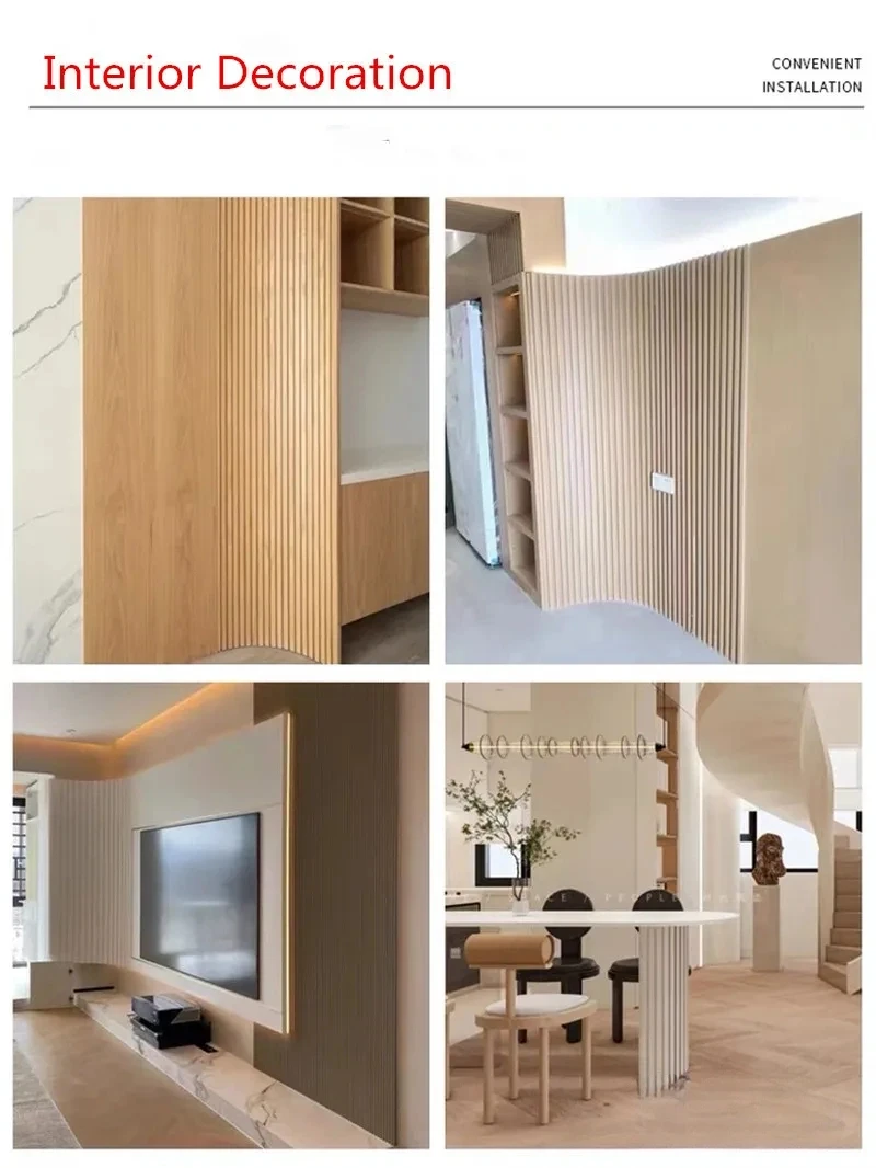 Flexible Wpc Wall Cladding Interior Bendable Louvers Wall Panels For ...