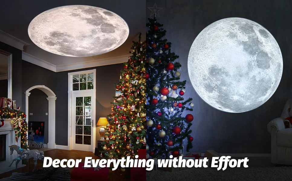 360 Rotatable Moon Projector Night Light - Adjustable Brightness