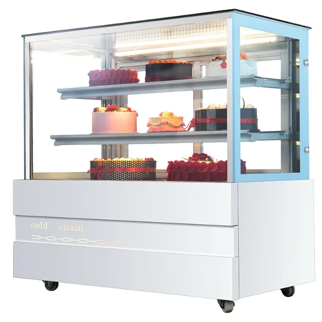 Mini Cake Freezer Refrigerated Showcase Showcase Counter Top Glass Cake ...