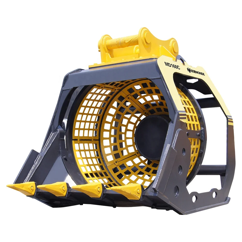 Monde Rotary Screening bucket for Excavators or Loaders Gravel Stone ...
