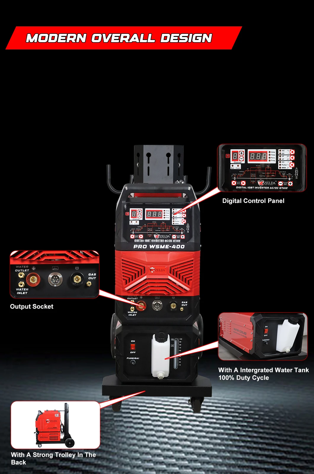 Zelda Industrial AC/DC Tig Welder 220V 380V Soldadora Cold Tig Welding ...