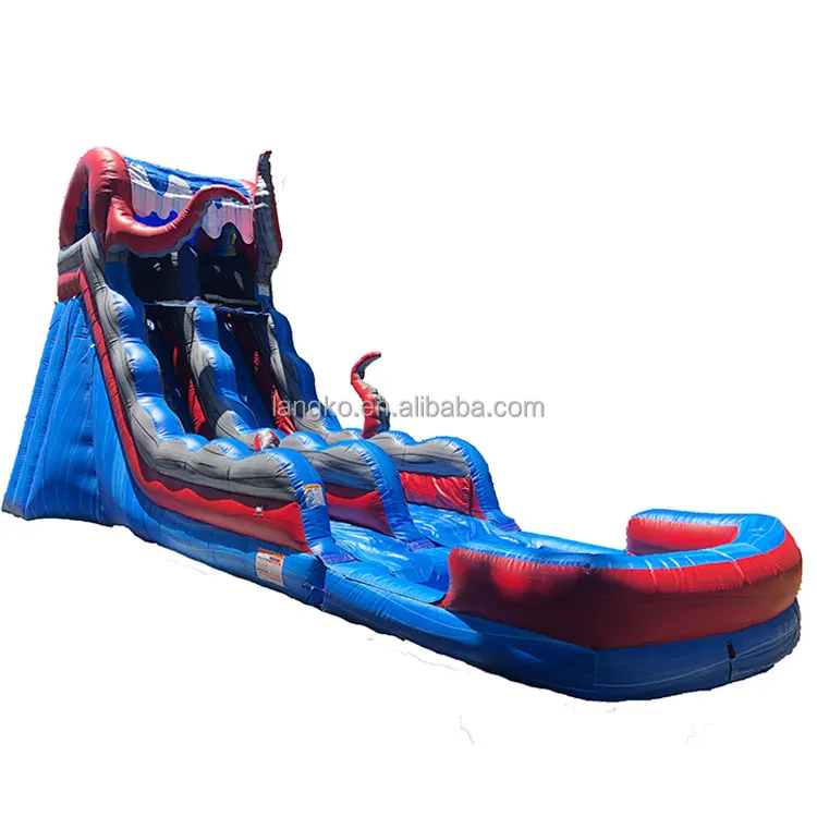 Blue ocean octopus waterslide inflatable blue ocean octopus 30ft ...