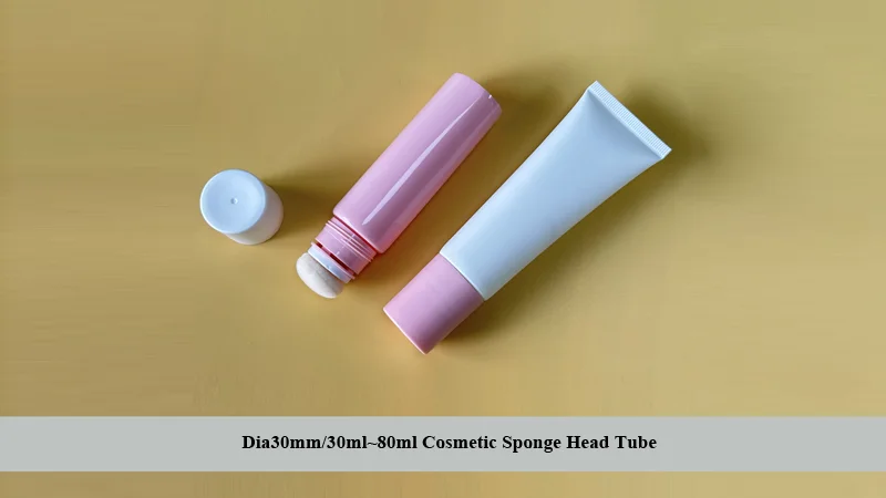 D30mm/30ml~70ml Cosmetic Round Soft Sponge Tube Makeup Foundation ...