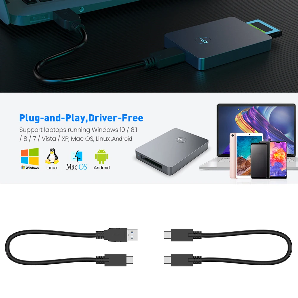 USB Card Reader CFexpress Card Reader Type C USB USB3.1 Adapter 10Gbp ...