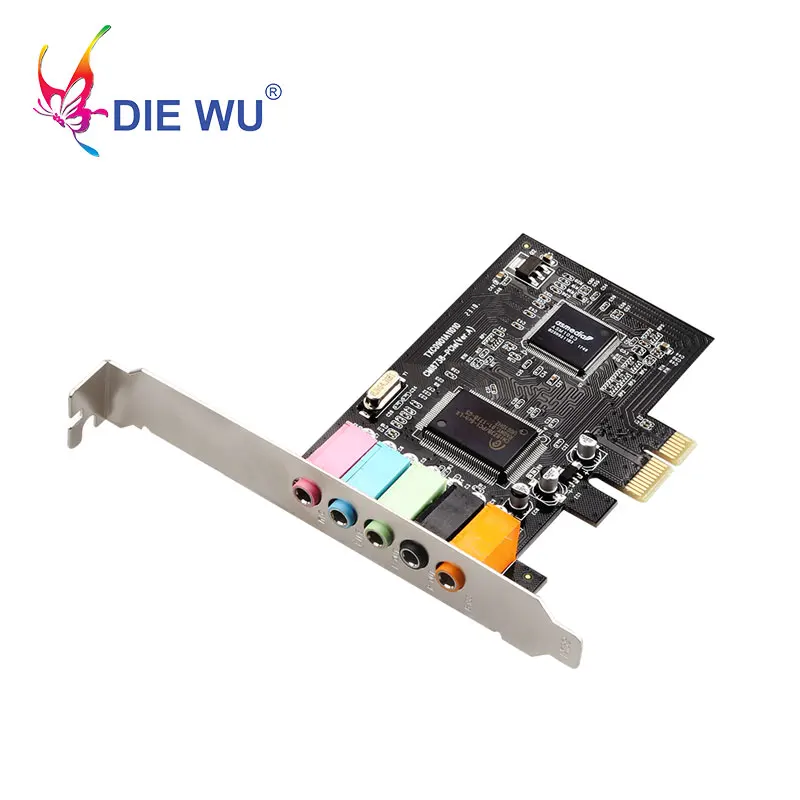 PCIE X1 Sound Card 5.1 Channel Audio Interface PCI Express Stereo ...