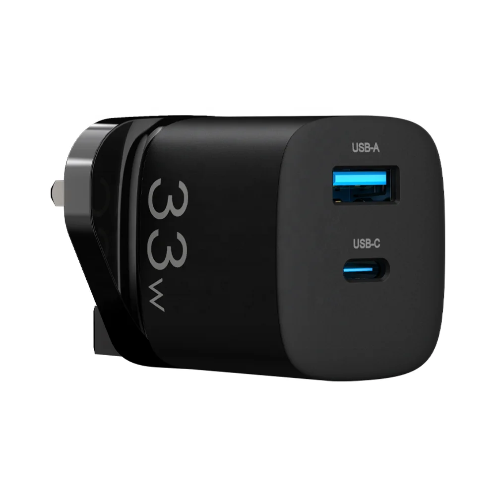 Fonemax Uk 33w Gan Power Adapter Oem Charger 2 Port Quick Smart Control ...