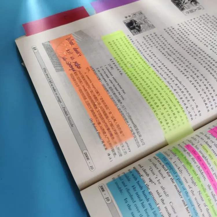 Custom Stationery Long Colorful Index Tabs Fancy Transparent Sticky ...