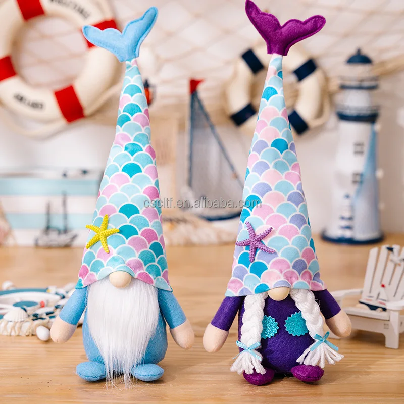 New Summer Ocean Festival Mermaid Faceless Doll Rudolph Dwarf Old Man ...