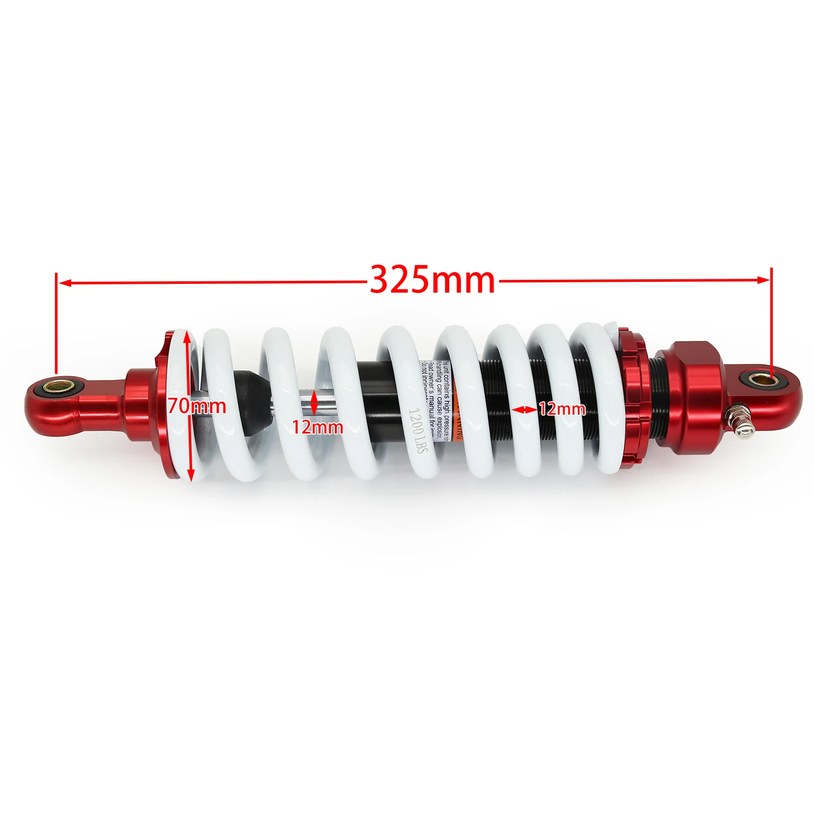 325mm 1200lbs Motorcycle Rear Shock 325 Absorber Damping Adjustable ...