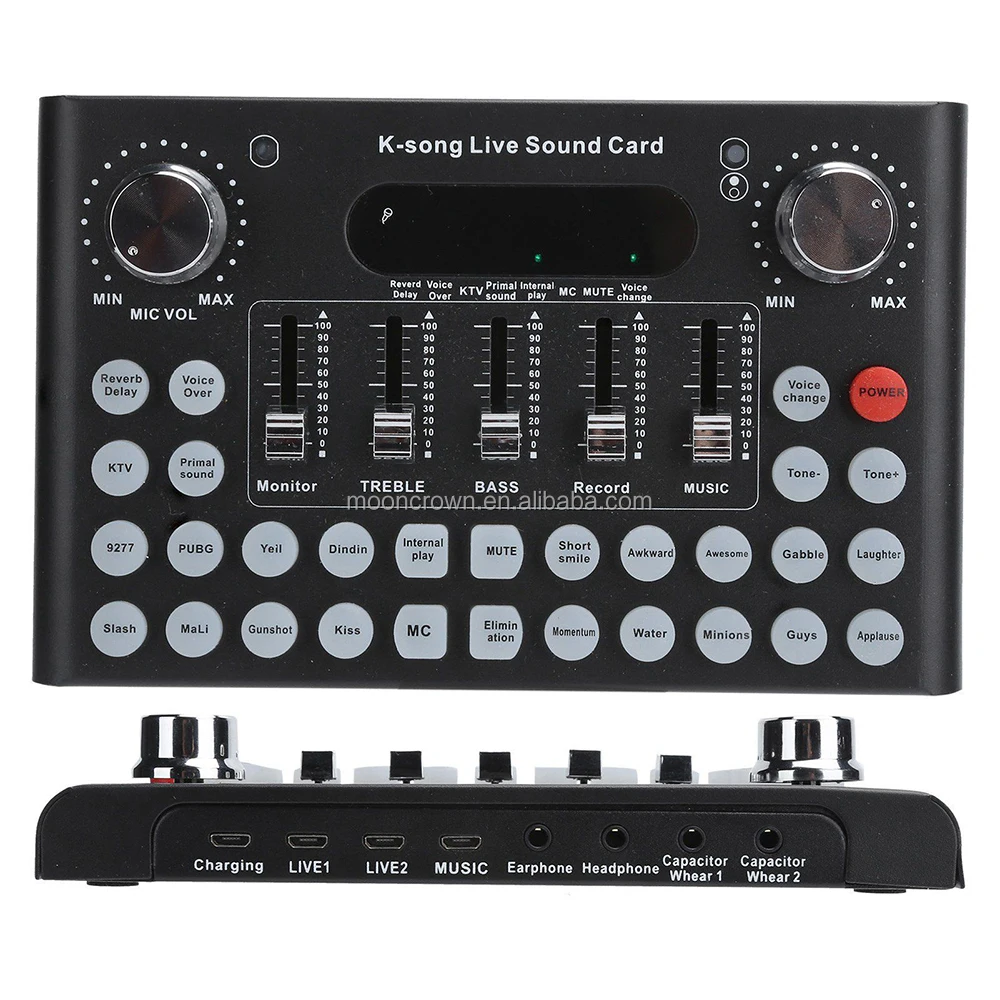 F007 Sound Card USB Studio Recording - Karaoke & Live Broadcast