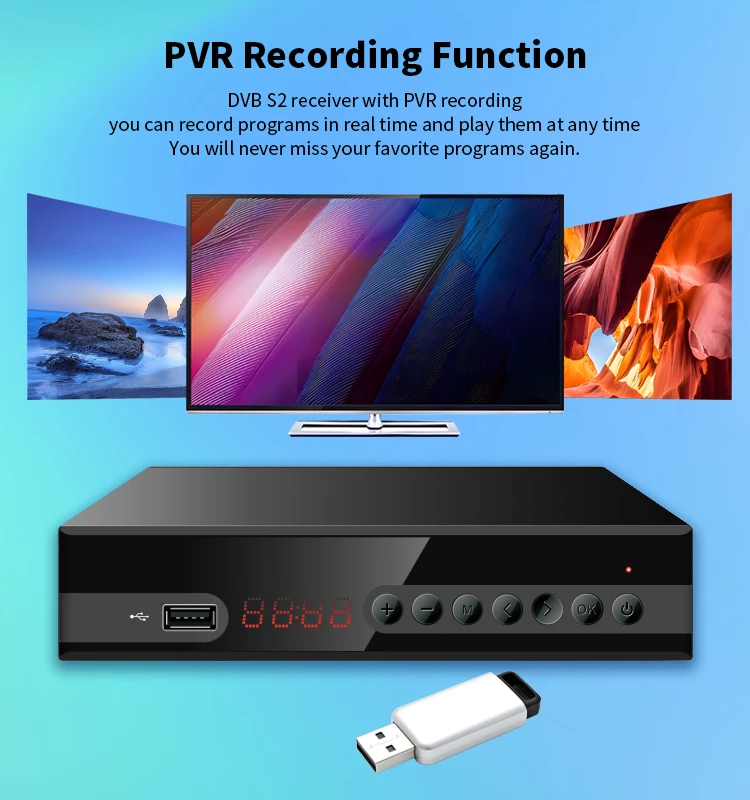 2022 New Channel Iptv OEM/ODM Satellite Receiver HD Mini DVB S2 Set-Top Box