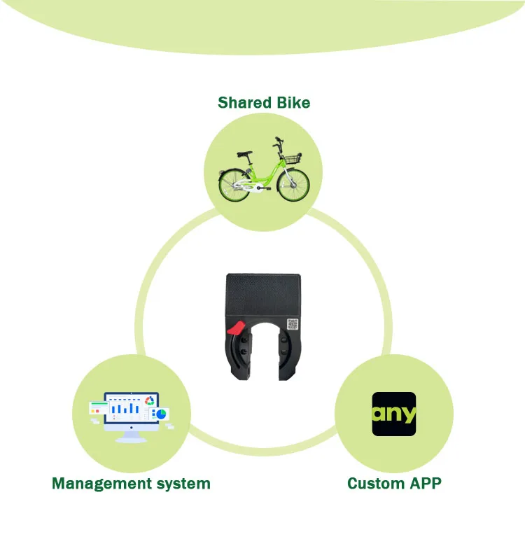 Anywheel Sharing Bike Custom Qr Code Lock 4g Gps Cycle Security Lock ...