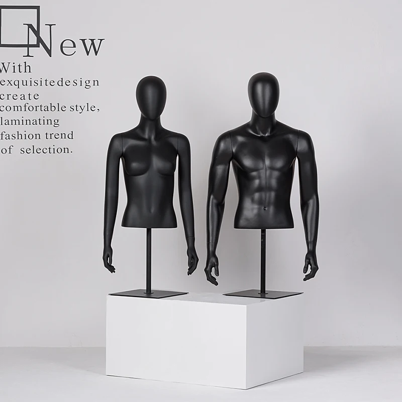 Half Upper Body Female Male Torso T-Shirt Clothes Display