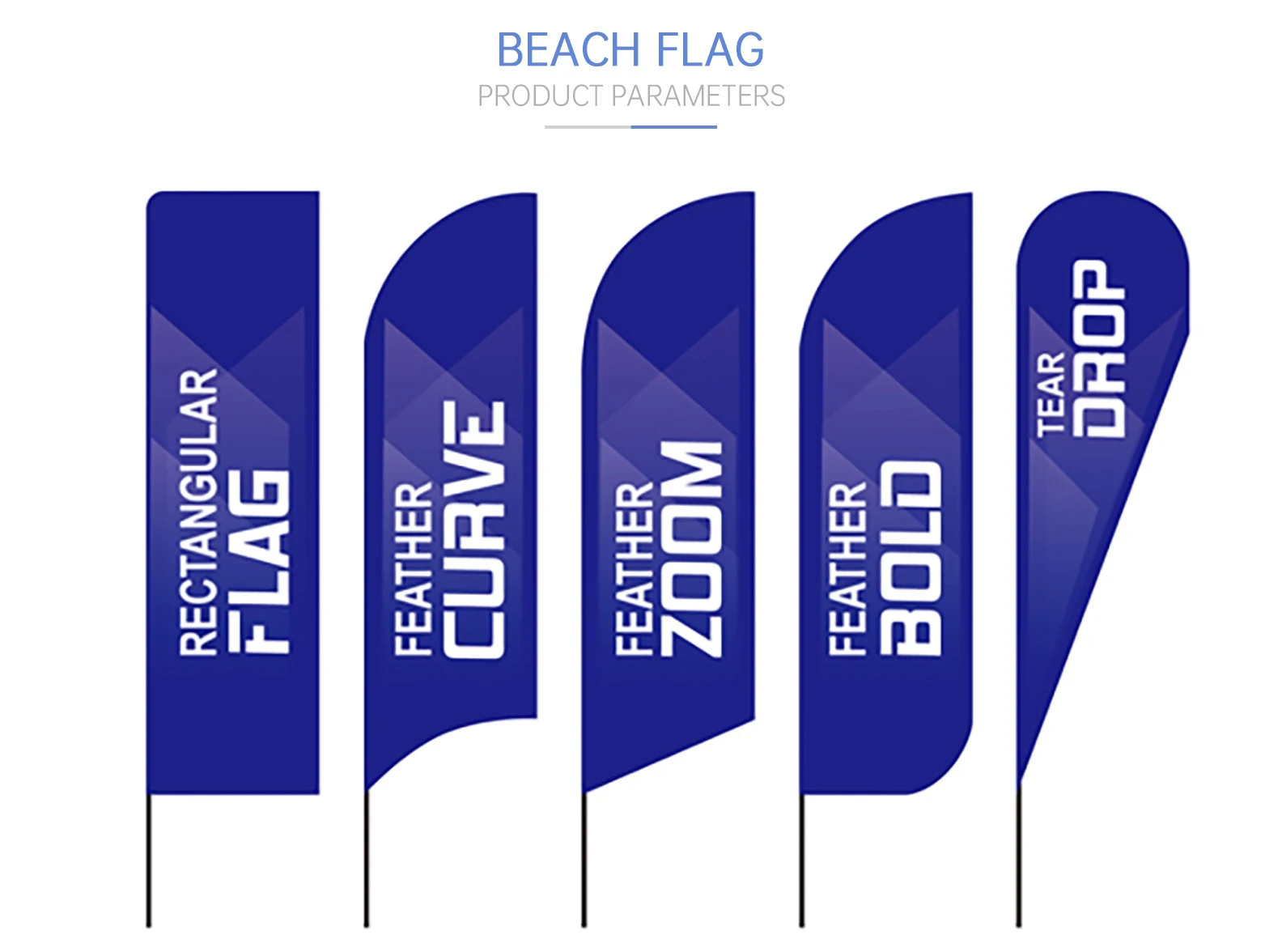 Outdoor Rectangle Beach Pennant Banner Feather Flag Pole Made Durable Fiberglass for Knife ...