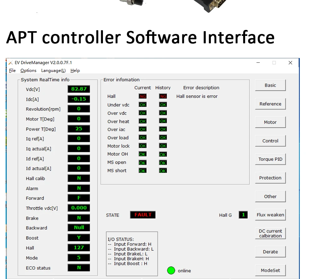 APT AE72600 Motor Driver - 72V 8kw FOC Speed Controller
