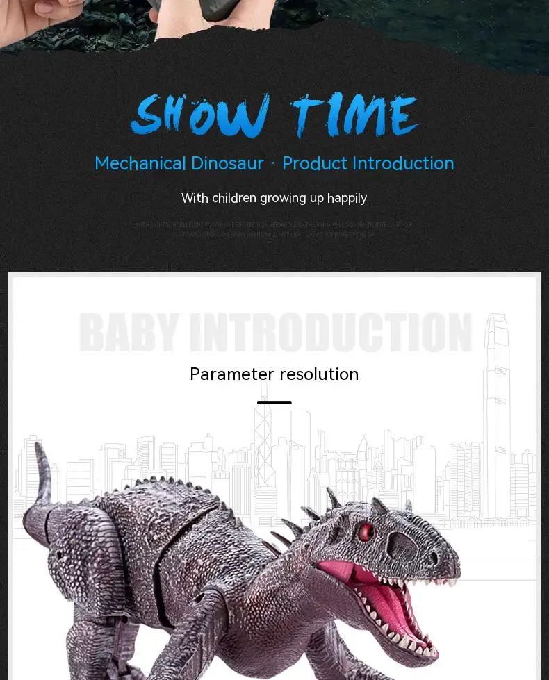 Rc Dinosaur Toys Intelligent Electric Simulation 3d Eyes Remote Control ...