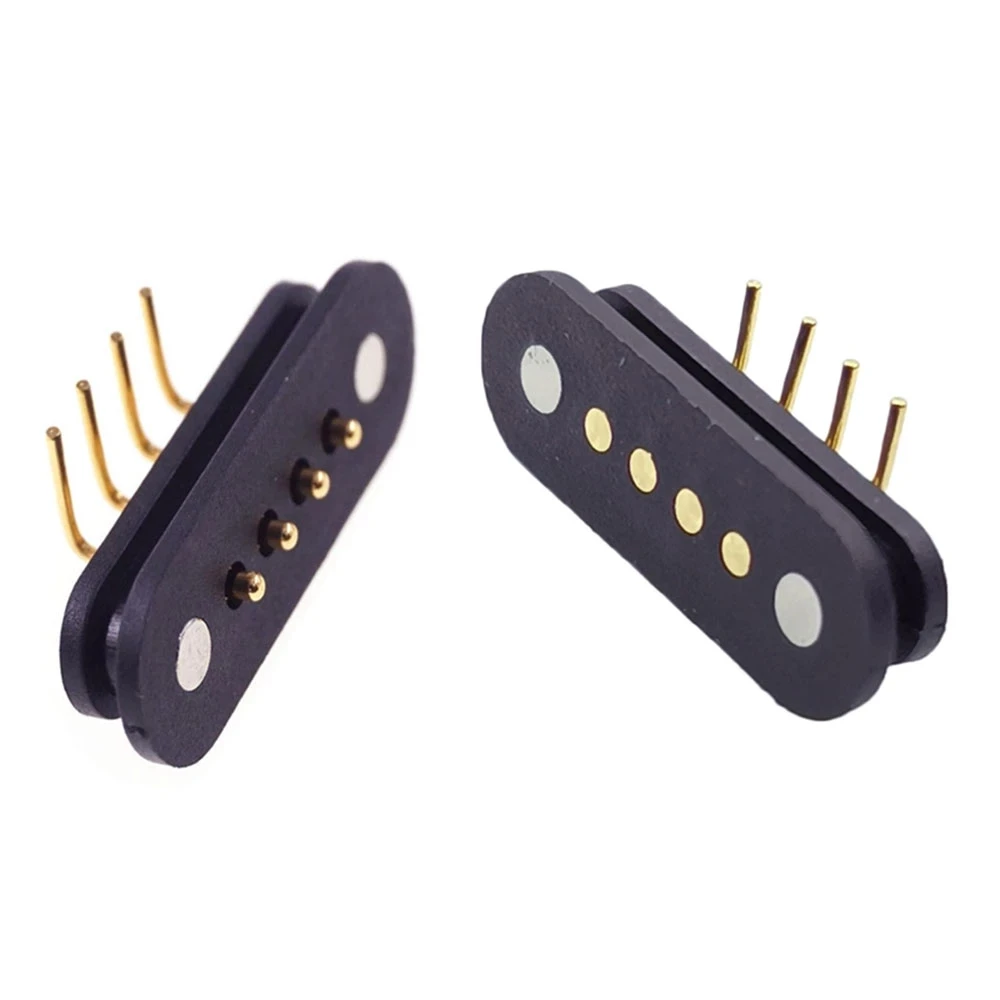 Spring-loaded Magnetic Pogo Pin Connector Socket 4 Pole Pitch 2.5 Mm ...