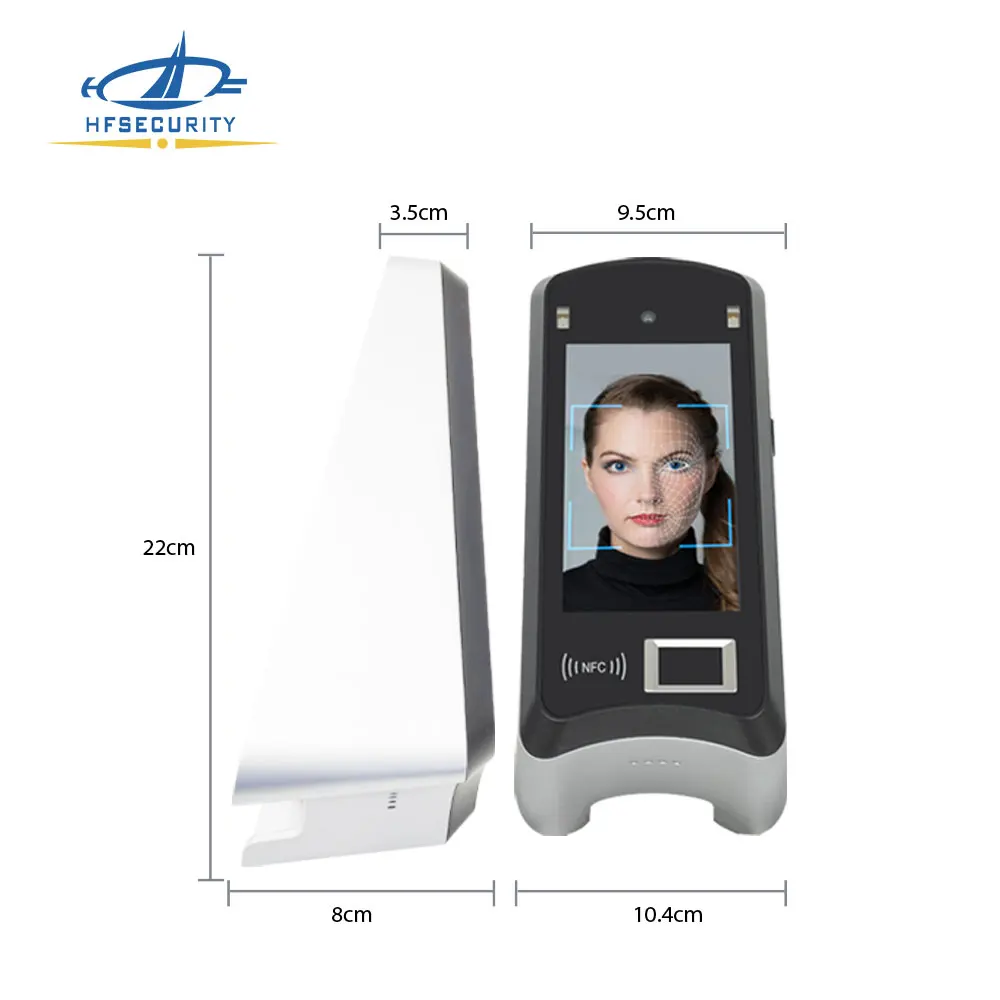 Hfsecurity Hf-x05 Android 4g Wifi Fingerprint Face Card Reader Poe Face Recognition Access ...