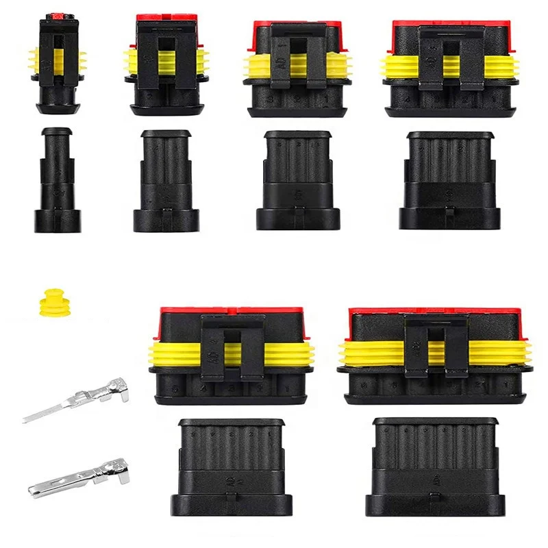 708pcs Hid Waterproof Electrical Connectors Set Automotive Wire Plug ...