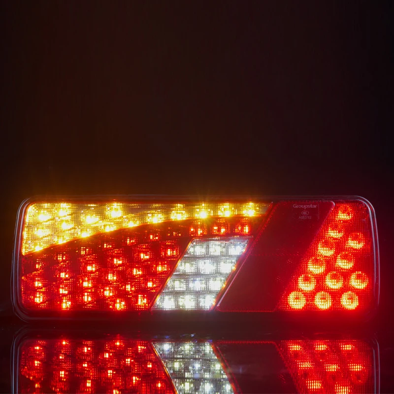 10-30V Reflector Turn Stop Tail Reverse Fog LED Combination Rear Lights ...