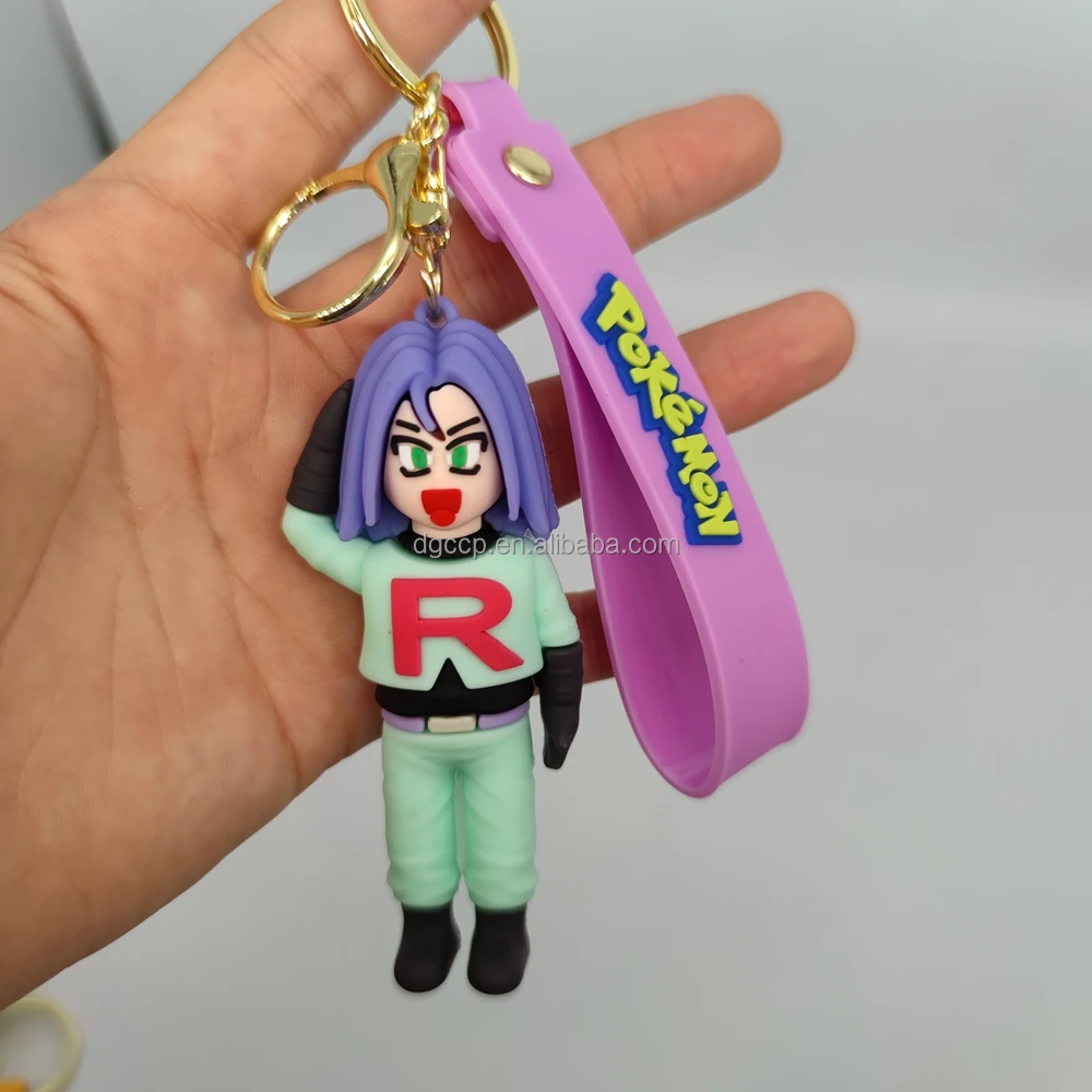 Ash Ketchum Misty Keychain 3d Cartoon Anime Cute Poke Pika Handbag Car ...