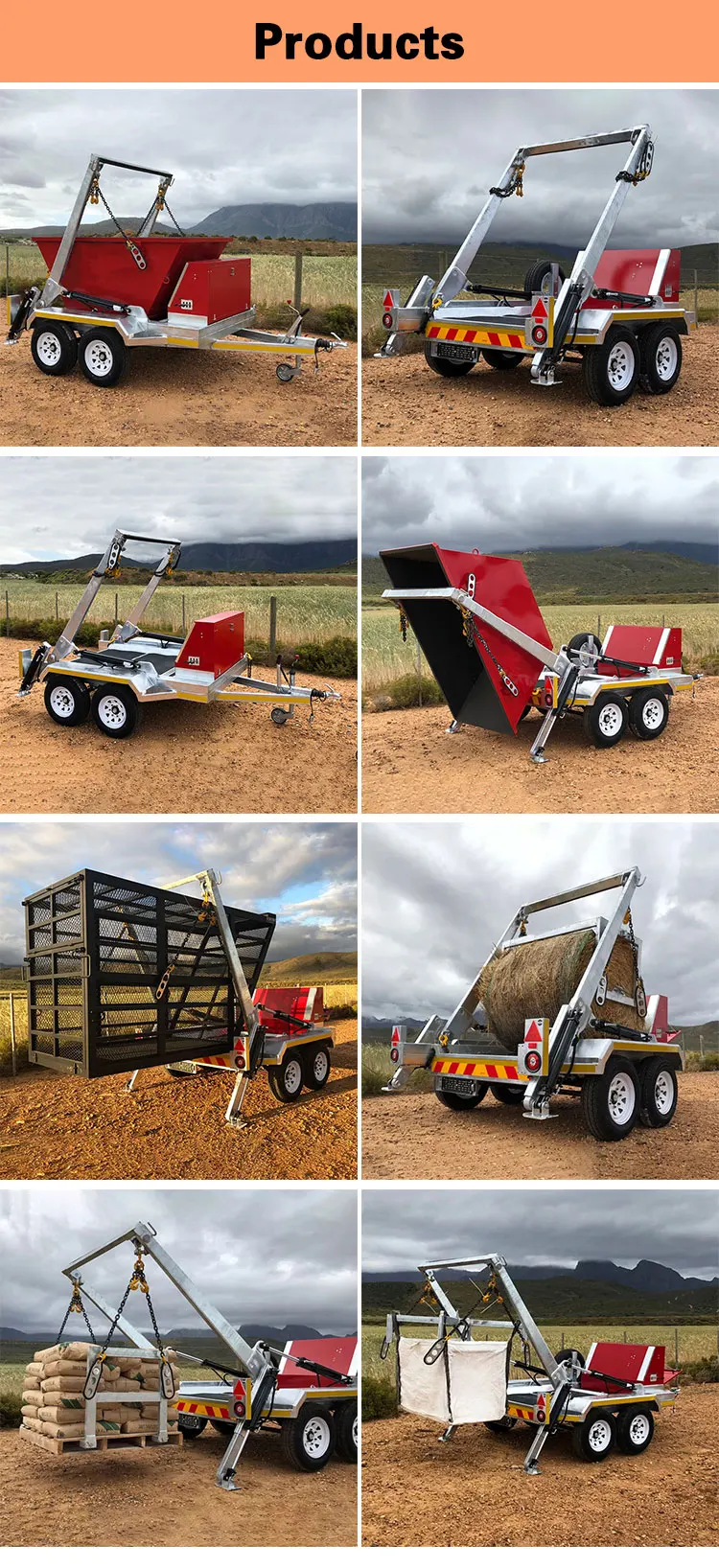 Mini Skip Loader Trailer Universal Loader Trailers Best Quality ...